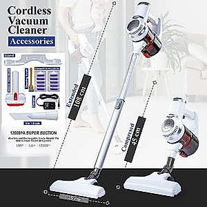 HOMEREALM Cordless Vacuum Cleaner, 4 in 1 Stick Vacuum Cleaners for Home. Portable Carpet Cleaner and Pet Hair Vacuum with Powerful Suction and 2000mAh Battery of 35 Min Runtime