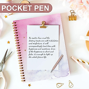 24 Pcs Mini Pens Small Pens Short Pens Mini Metal Ballpoint Pens Small Stainless Steel Point Pen with Copper Fittings for Pockets Notebook Notepads Office School (Champagne Color)