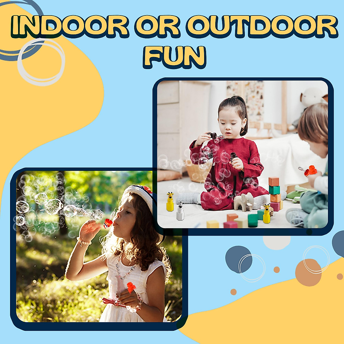 Bulk Animal Bubbles - (Pack of 24) Safari Party Favors, Mini Wand Bottles and Assorted Jungle Zoo Characters, Baby Showers, Themed Birthday, Goody Bag Toys for Kids