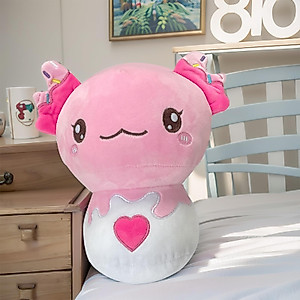 NXNYNZ 8 inch Cute Axolotl Plush Stuffed Animal, Soft Plush Axolotl Pillow Toy,Kawaii Axolotl Kitten Plushies for Christmas Girls Baby Kids