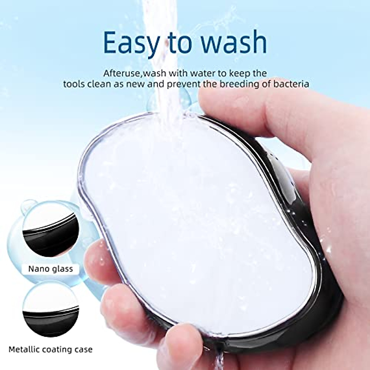 SUNFEXOY Crystal Hair Eraser,Portable Crystal Hair Remover for Women and Men Painless Exfoliation Magic Hair Eraser Hair Removal for Women Soft Smooth Silky Shiny Skin Hairo(Rose)