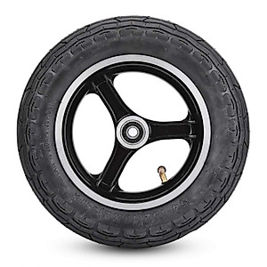 10 Inch Front Scooter Tire Wheel Replacement Tyre Rubber and Aluminium Alloy Tyre Electric Scooter Skateboard