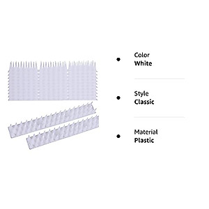 MorTime 12 Pack Bird Spikes 13.2 FT Bird Deterrent Spikes for Small Birds Squirrels Cats Keep Birds Away from Fence Roof Railing