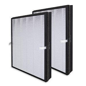 PUREBURG Replacement Filter Compatible with TaoTronics TT-AP003 & VIVOSUN Air Purifiers,2-Pack H13 HEPA 3-Stage Filtration Activated carbon 2-IN-1 Air Clean Dust