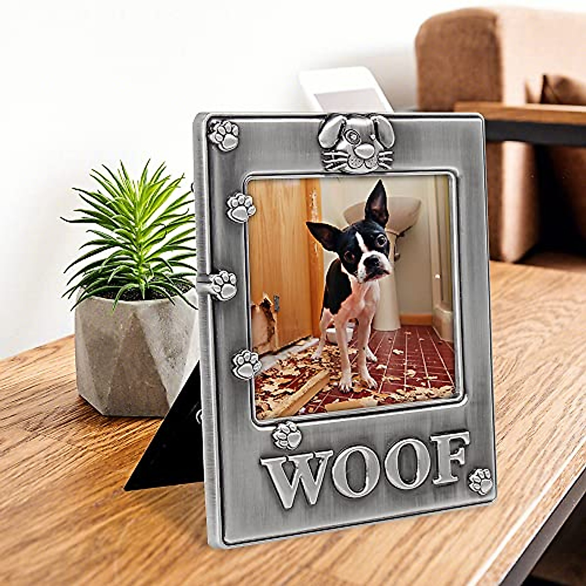 LASODY Memorial Dog Photo Picture Tabletop Frame Woof Frame-Dog Photo Gift