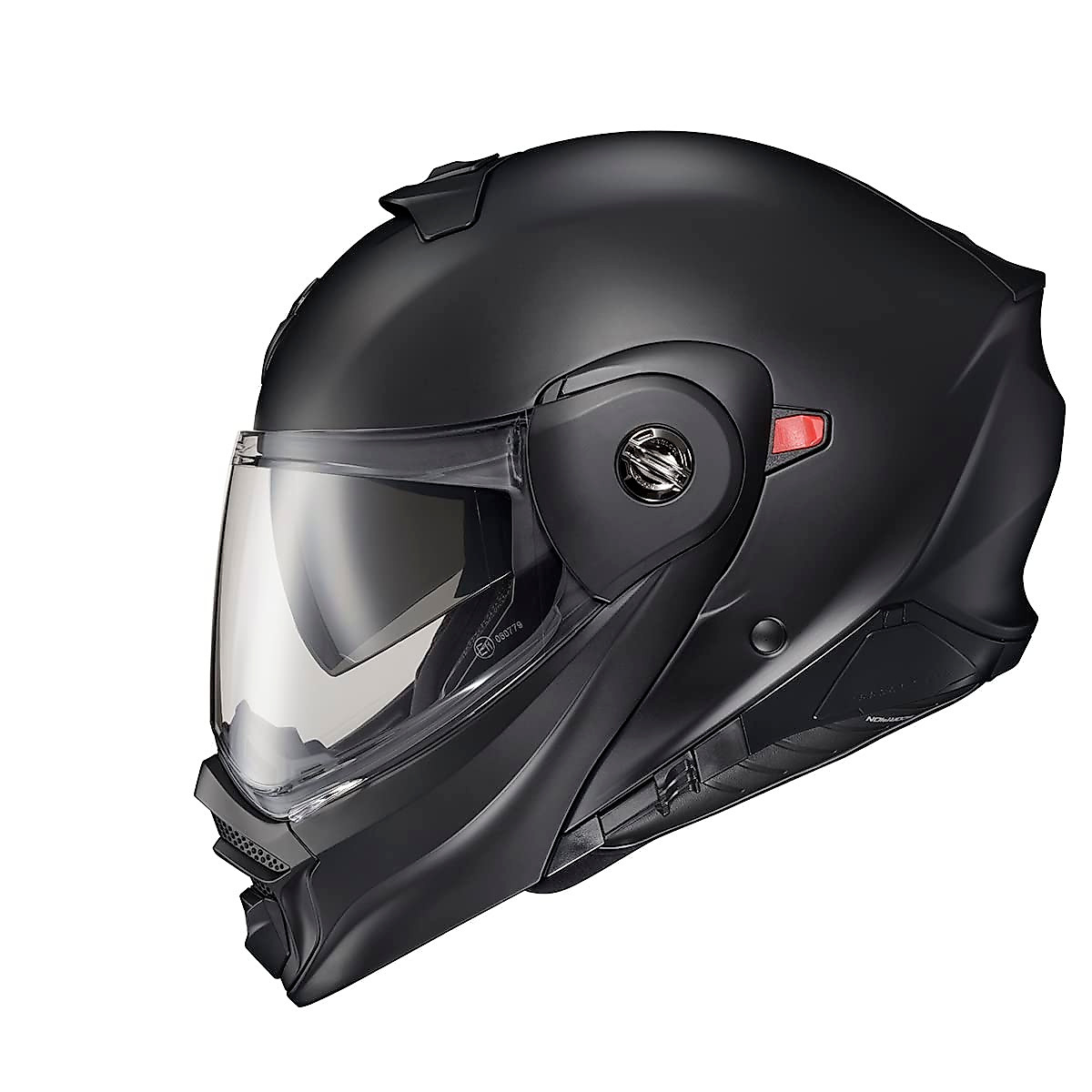 ScorpionEXO AT960 Modular Adventure Street Adult Motorcycle Helmet with Bluetooth Ready Speaker Pockets DOT ECE Approved (Solid Matte Black Medium)