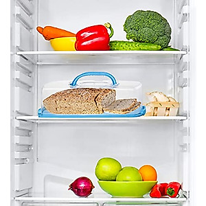 Cezoyx 4 Piece Portable Bread Box with Handle, Rectangular Loaf Cake Containers with Lid, 4 Colors Bread Keeper for Carrying and Storing Banana Bread, Pumpkin Bread and Quick Bread