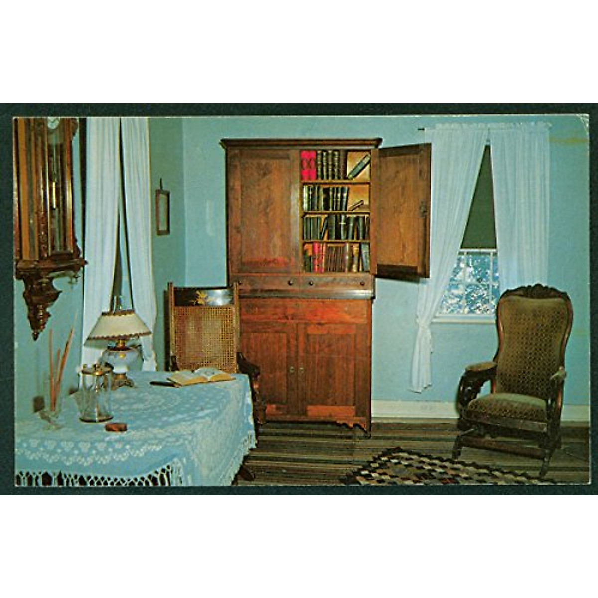 Restored Amana Home Iowa Sitting Room Interior IA Vintage Postcard