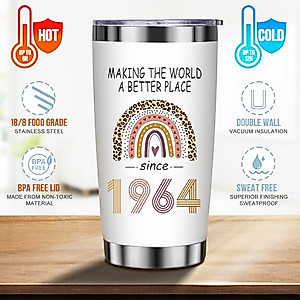 AYERMOYO 60th Birthday Gifts for Women,60th Birthday Gifts,60th Birthday Gift Ideas,Gifts for 60 year Old Woman,Cool Gifts for 60 Year Old Woman,60th Birthday Ideas-1964 Tumbler