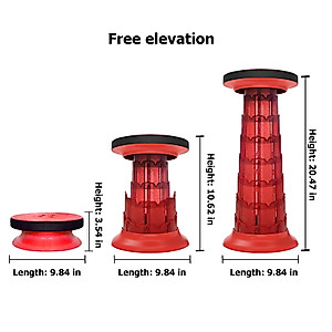 Nxxcli Folding Stool Retractable Portable Seat Lightweight Portable Stool Adjustable Heightened Stool Folding Stools, Fishing Hiking BBQ Travel Outdoor Indoor Foldable Telescoping Stool