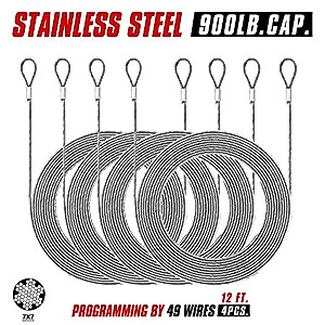 Shade Sail Hardware Kit, Sun Shade Hardware Kit with 304 Stainless Steel Wire Rope for Square/Rectangle/Triangle Sun Shade Sails, Anti-Rust Stainless Steel Accessories for Outdoor (6 inch, 50 pcs)