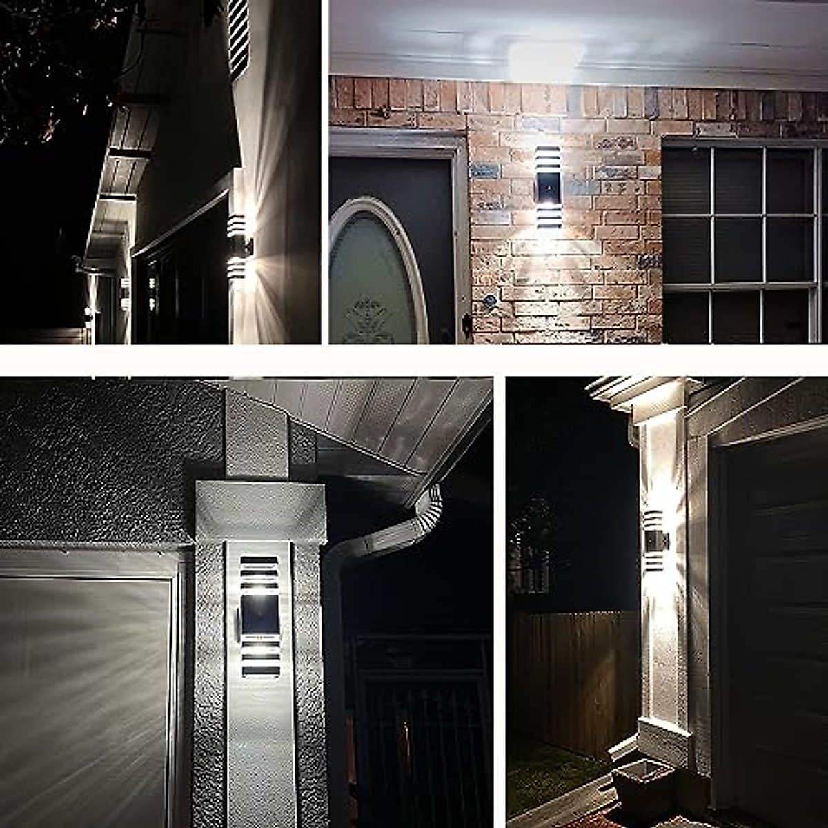 FAISHILAN 2 Pack Dusk to Dawn Exterior Wall Light Fixture,3-Layer 14W 1200LM Warm White 3000K IP65 Waterproof Aluminum Morden Outdoor Lights for House Porch Hallway Patio Garage