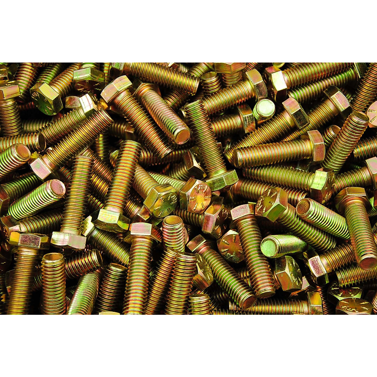 (50) Hex Head 1/2-13 x 1-3/4" Grade 8 Bolts Yellow Zinc Cap Screws