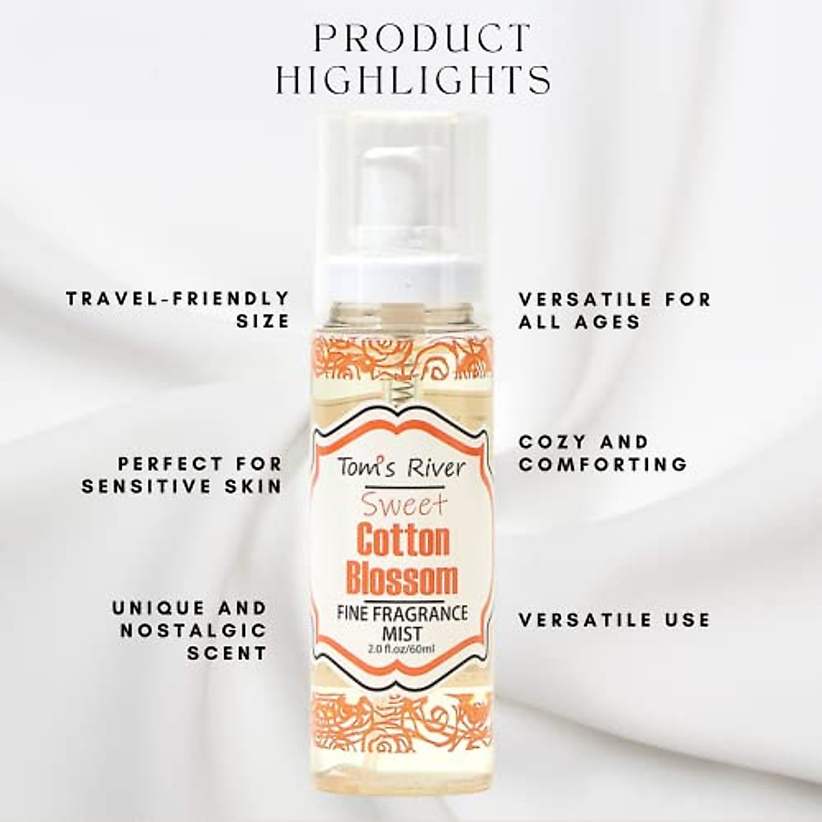 Infinix Fine Fragrance Mist Set - Baby fresh powder & Cotton Blossom - 2 fl oz/60ml - Pack of 2, Body Spray for Women, Gentle and Long Lasting Perfume for Men & Women, For Daily Use, Summer Ready