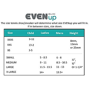 EVENup The Authentic Shoe Balancer Size Medium for use with Walking Boot or Leg Length Discrepancy. Improves Your gait Using a Variety of Height adjustments. Black