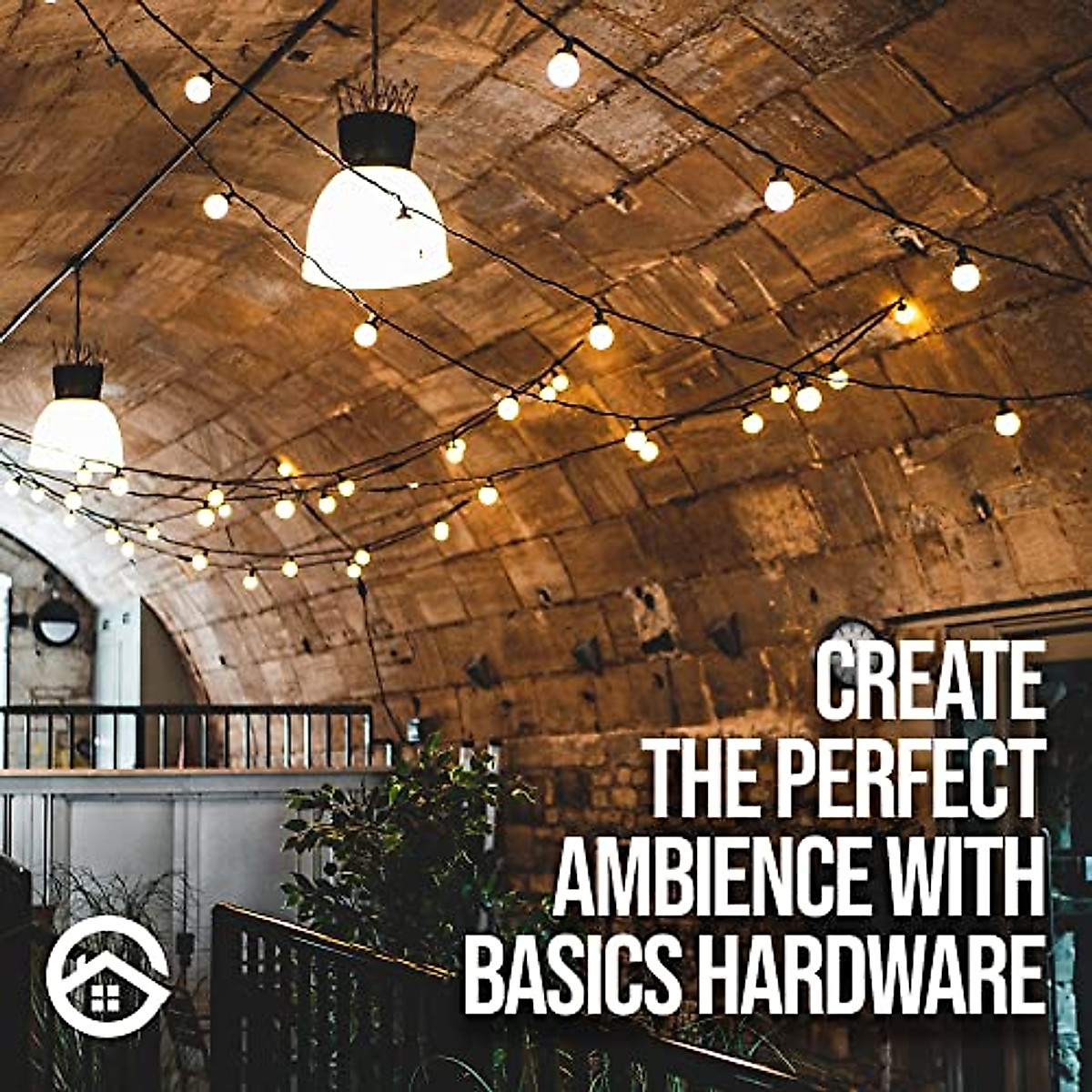 Basics Hardware Edison Light Bulb | Antique Vintage Style Light | Amber Warm Incandescent | (4 Globe Bulbs)