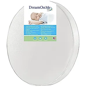 Dream On Me 4” Round Crib Playmat/Ideal Support/Easy Maintenance/Greenguard Gold Environment Safe playmat