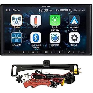 Alpine iLX-W650 7" Mechless Bluetooth Car Receiver Deck and Voxx HD Wide Angle Backup Camera Bundle. Android and iPhone Integration for Android Audio, Apple Car Play, and Streaming Music Apps