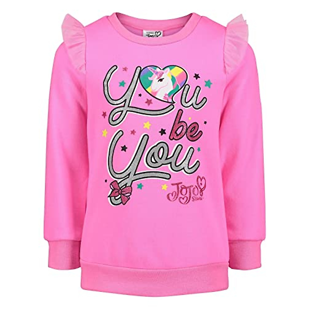 JoJo Siwa Big Girls Fleece Sweatshirt and Leggings Outfit Set Pink 8