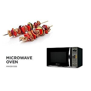 Emerson MWG9115SB-N Microwave Oven with Griller, Timer & LED Display 1100W, 11 Power Levels, 9 Pre-Programmed Settings, Removable Glass Turntable with Child Save Lock, 1.2 Cu. Ft, Stainless Steel