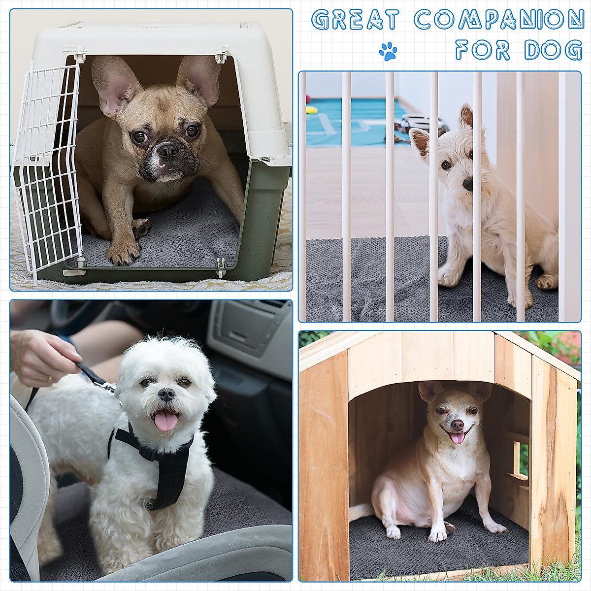 VitalCozy 10 Pcs Guinea Pig Pee Pads Mats for Cage Rat Bedding Blanket for Guinea Pigs Controlling Absorbent Waterproof Pee Pads for Rabbits, Hamster and Other Small Animals(18 x 24 Inch,Gray)