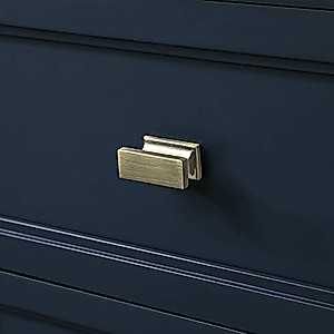 Ove Decors Stanley 42 inch Bathroom Vanity Combo Freestanding Bath Cabinet | Modern Single Sink with Cultured Marble Countertop | Backsplash Included, Midnight Blue