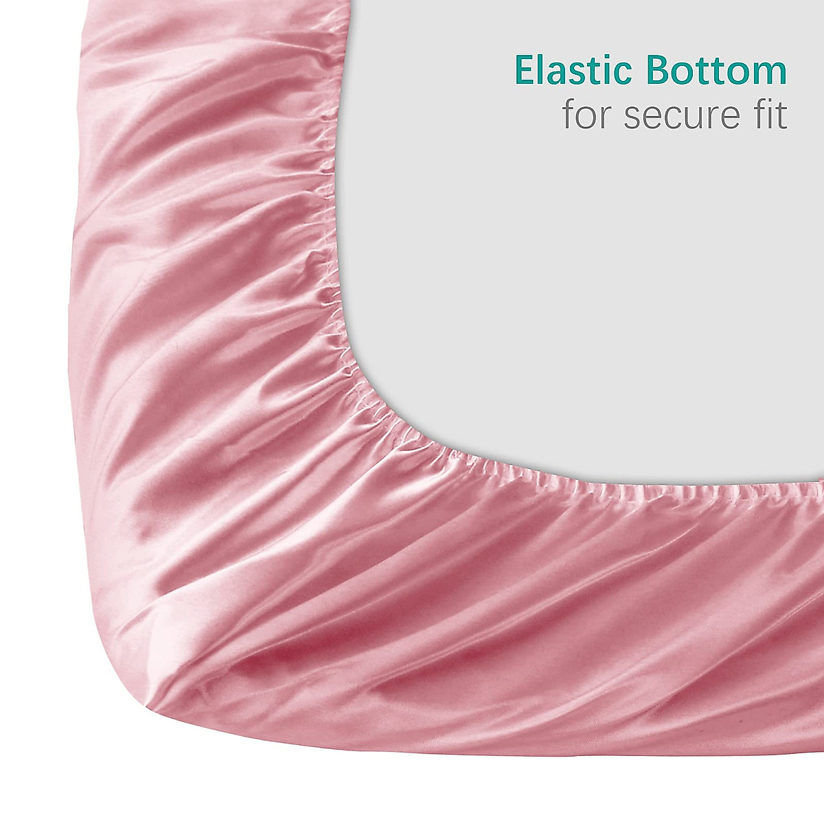 Satin Crib Sheets for Baby Hair, Fitted Sheet for Standard Crib Mattress, 2 Pack Ultra Soft Fitted Crib Sheet for Baby, Machine Washable, Grey and Pink