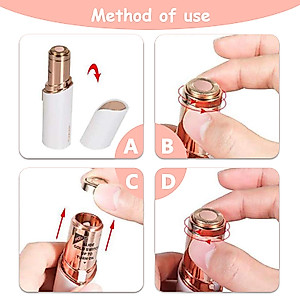 Flawless Replacement Heads Compatible with Finishing Touch Flawless Facial Hair Removal Gen 1 Rose Gold（6PCS）With Cleaning Brush and Storage box