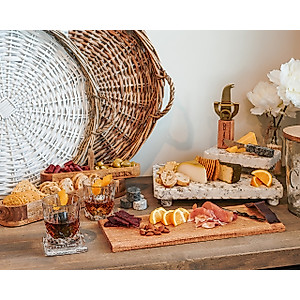 Mud Pie Textured Glass ICE Bucket, 8 1/2" x 7 1/2" dia, Clear