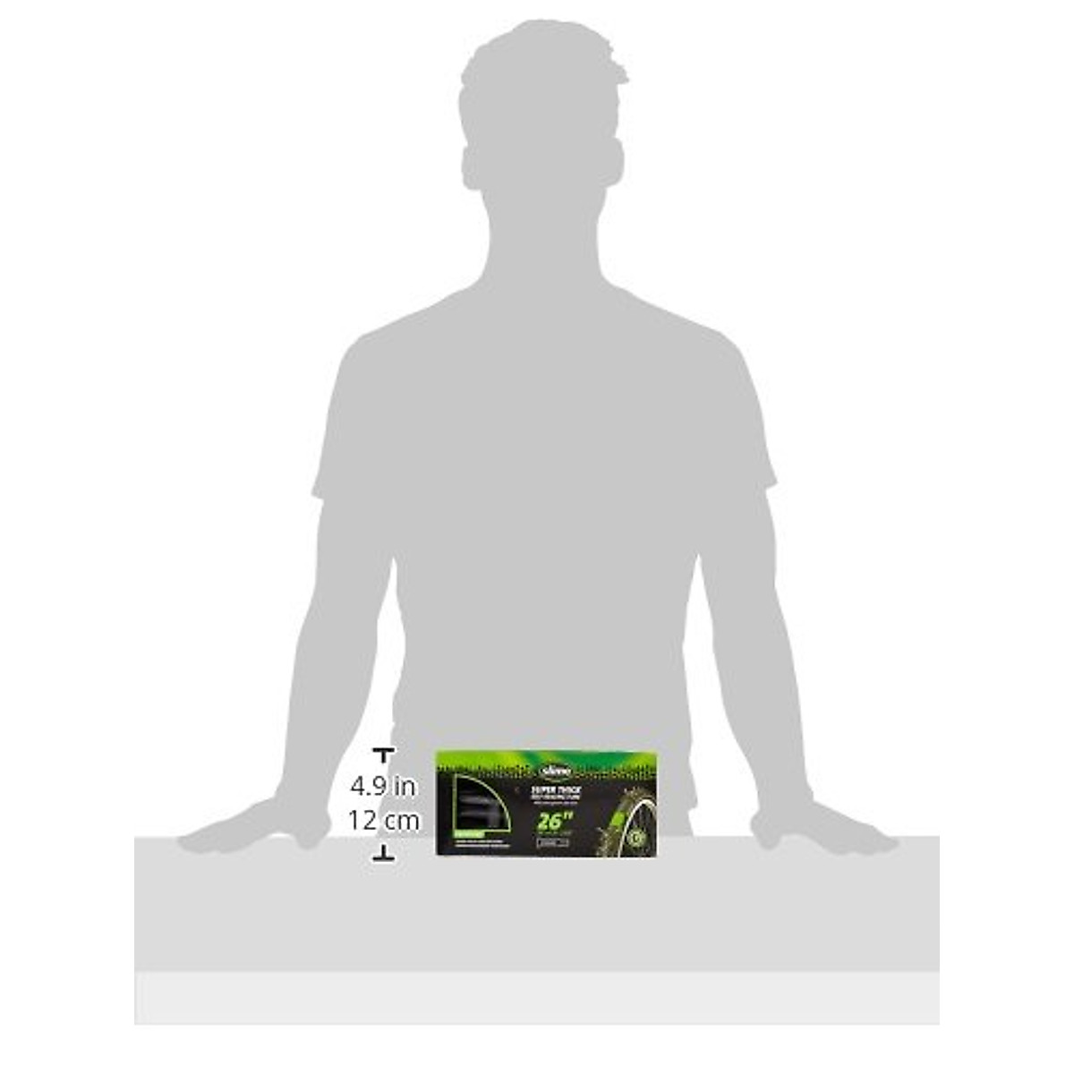 Slime 30081 Bike Inner Tube with Slime Puncture Sealant, Super Thick, Extra Strong, Self Sealing, Prevent and Repair, Schrader Valve, 26" x 1.75-2.125"