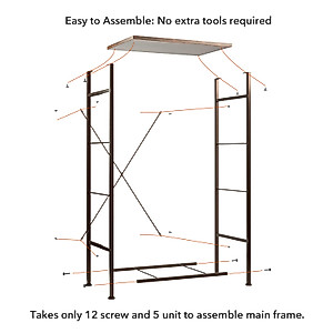 ROMOON Dresser for Bedroom, Small Dresser with 4 Storage Drawers, Chest of Fabric Drawers with Sturdy Steel Frame and Wood Top for Closet, Living Room, Hallway, Entryway (Brown)