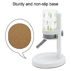 Wontee Hamster Water Bottle with Stand for Dwarf Hamsters Syrian Hamster Mice Gerbils Rats (4oz, White)