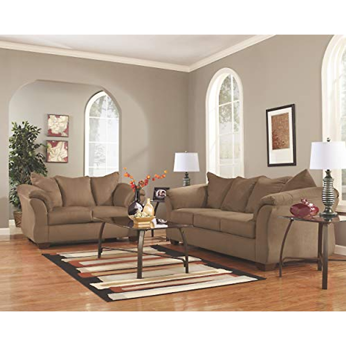 Signature Design by Ashley Darcy Casual Plush Loveseat, Brown
