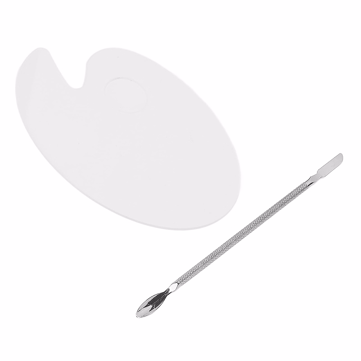 Clear Nail Palette Acrylic Makeup Mixing Tray with Spatula for Nail Art Durable and Lightweight