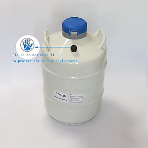Liquid Nitrogen Container, SHengwin 20L Liquid Nitrogen Tank Dewar Cryogenic Container Flask with 3 Canisters and Carry Bag