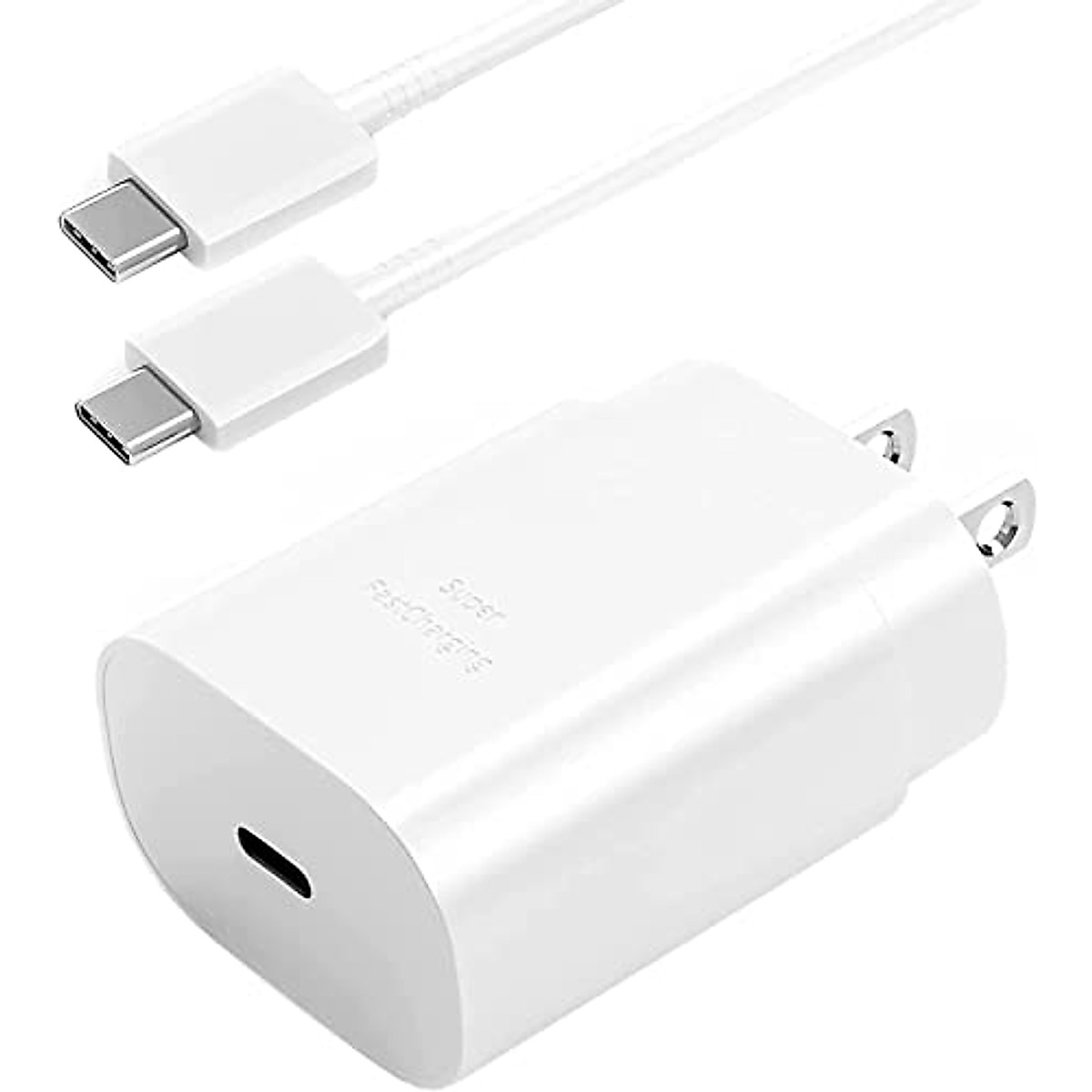 Samsung S23 Super Fast Charger,25 Watt PD USB C Type C Charger for Samsung Galaxy S22/S22 Plus/S22 Ultra 5G/A14/Z Flip 3/S21/S21 Plus/S21 Ultra 5G/S20/S20 Plus/S20 Ultra,with 5-ft USB C to USB C Cable