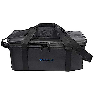 Rockville 4U Rack Bag Double-Sided Case with 12" Depth + Shoulder Strap (RRB40) Black