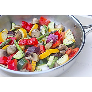 USA Pan Cookware 5-Ply Stainless Steel 8 Inch Sauté Skillet, Oven and Dishwasher Safe, Made in the USA