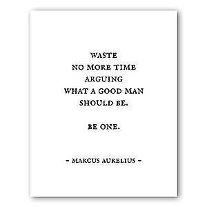 Stoic Wall Art Collection - Marcus Aurelius, Memento Mori, Epictetus Quotes - Stoicism Wisdom Set of 3 Prints - 8x10 - Unframed