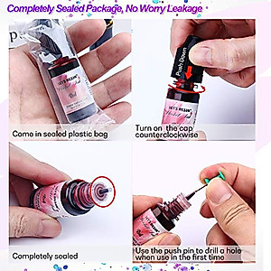 Alcohol Ink Set Epoxy Resin Dye- LET'S RESIN Vibrant Colors Alcohol Ink for Epoxy Resin, Concentrated Alcohol Based Resin Ink for Tumblers,Epoxy Resin Molds,Alcohol Inks Art (Each 0.35oz x 18 Bottle)