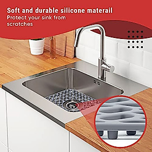 Kitchen Sink Protector 13.58" x 11.6" - Sink Mats for Bottom of Kitchen Sink - Sink Protectors for Kitchen Sink - Sink Mats and Protectors - Dish Drying Mat for Stainless Steel Sink