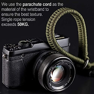 Qiang Ni Camera Wrist Strap: Green Paracord Camera Hand Strap for Dslr or Mirrorless Cameras - Camera Wrist for Photographers Quick Release