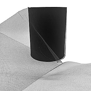 Gimgree Tulle Fabric Rolls, 6 Inch by 100 Yards (300 feet) Fabric Spool Tulle Ribbon, Bridal Solid Sheer Organza Fabric Bolt for Wedding and Decoration -Black