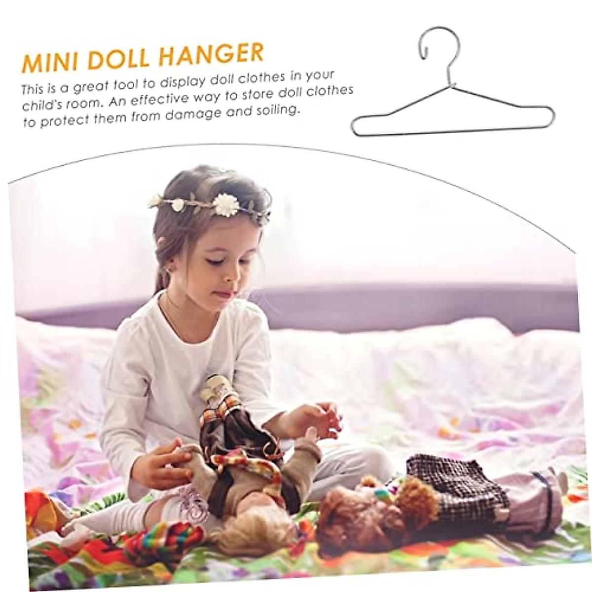 NOLITOY 50 pcs Mini Hanger Toddler Colorful Earrings Baby Metal Clothes Hanger Miniature Coat Hanger Wardrobe Hanger Mini House Supplies Doll Clothing Rack Playhouse Hanger Stand Frame