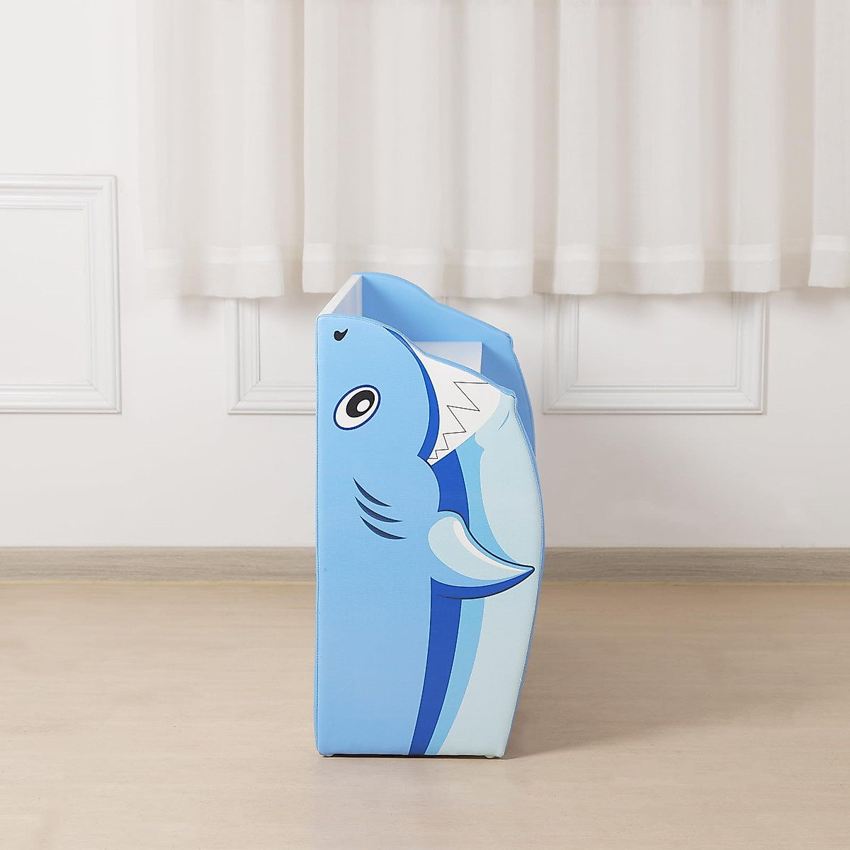 AFBKSS&BB Kids Book Shelf, Children Storage Shelf, Kids Storage Wood Shelf, Children Storage Desk,Toy Storage Cabinet,-Shark Blue