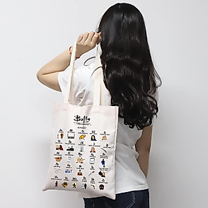MNIGIU BTVS Tv Show Inspired Gift Buffy Vampire Gift Vampire Tote Bag BTVS Merchandise BTVS Fans Gift (Shopping bag)
