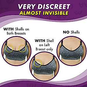 Breast Shell & Milk Catcher for Breastfeeding Relief (2 in 1) Protect Cracked, Sore, Engorged Nipples & Collect Breast Milk Leaks During The Day, While Nursing or Pumping (2 Pack)