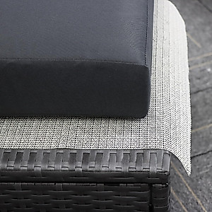 RADIATA Conversation Sets Outdoor Patio Furniture Corner Sofa Set Gray PE Rattan Wicker Conversation Sets (Dark Grey)