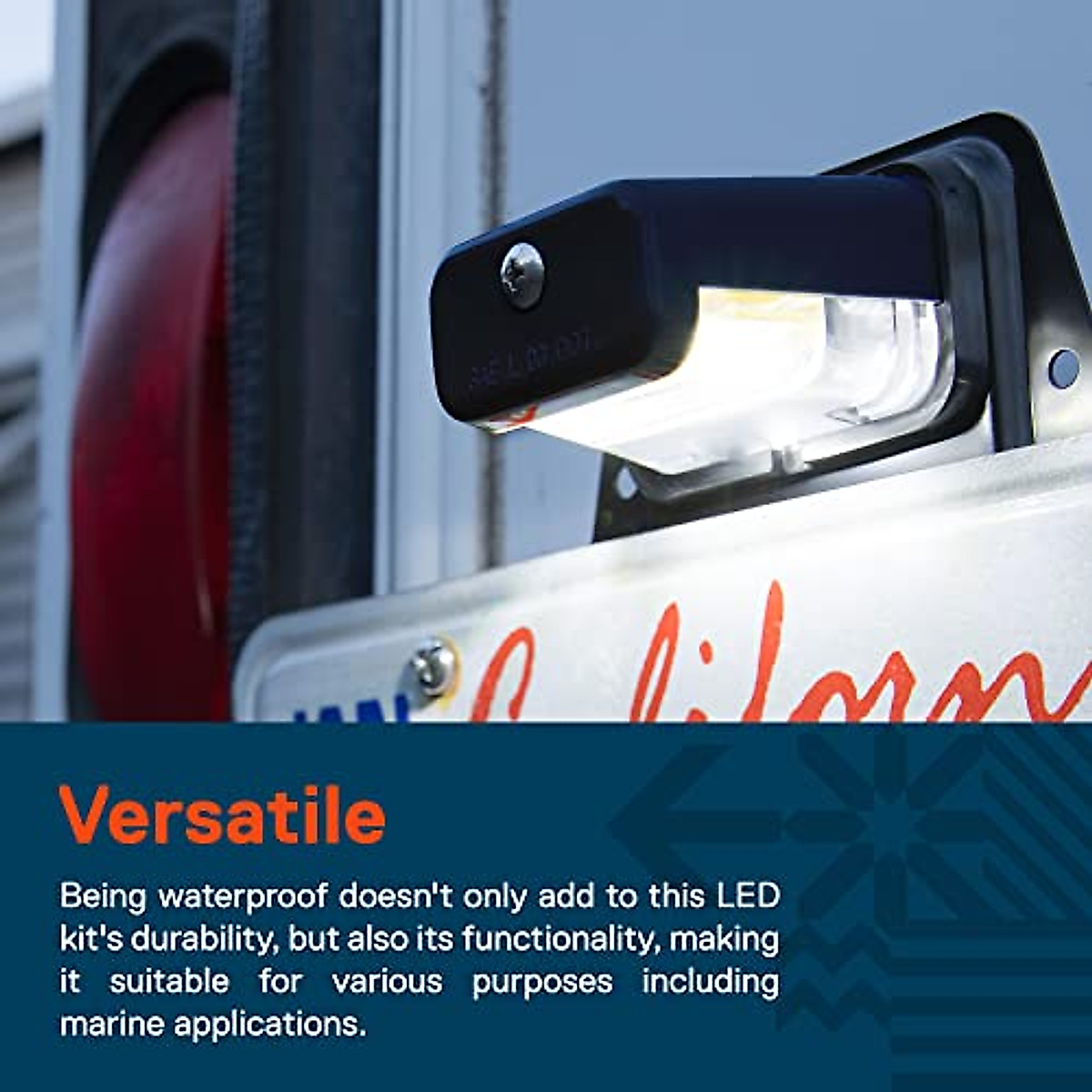 TRUE MODS LED License Plate Light for Trailer [Bracket Mount] [DOT FMVSS 108] [SAE L] [Black-Finish] [Waterproof] [12V DC] License Tag Lights for UTV ATV Trailer Truck RV Boat
