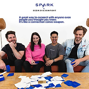seek discomfort Spark Card Game - Fun Adult Card Games Family Games for Game Night Table Topics Conversation Cards Conversation Starters Get to Know You Games Adventure Challenge Table Talk Questions
